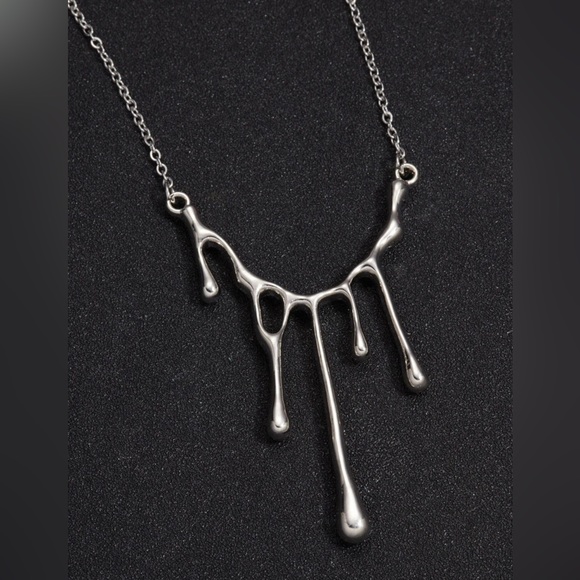 Jewelry | Melting Metal Dripping Droplet Blood Liquid Water Goth Edgy ...